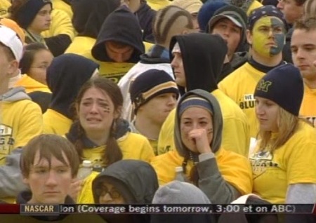 Sad Michigan Fans Reacting To Devastating Last Second Loss To Michigan ...