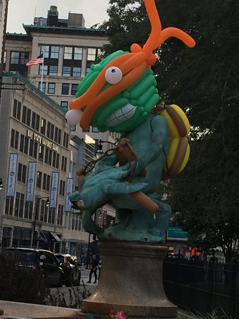 Someone Turned The Turtleboy Statue Into “Art” And I Kind Of Love it ...