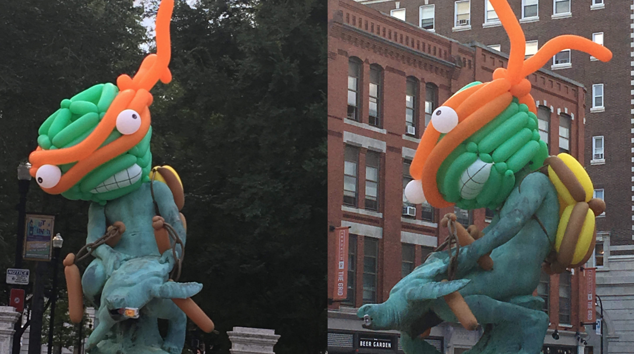 Someone Turned The Turtleboy Statue Into “Art” And I Kind Of Love it ...