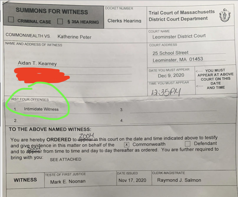 Kate Peter Has Court Tomorrow After Holden Police Filed Criminal ...